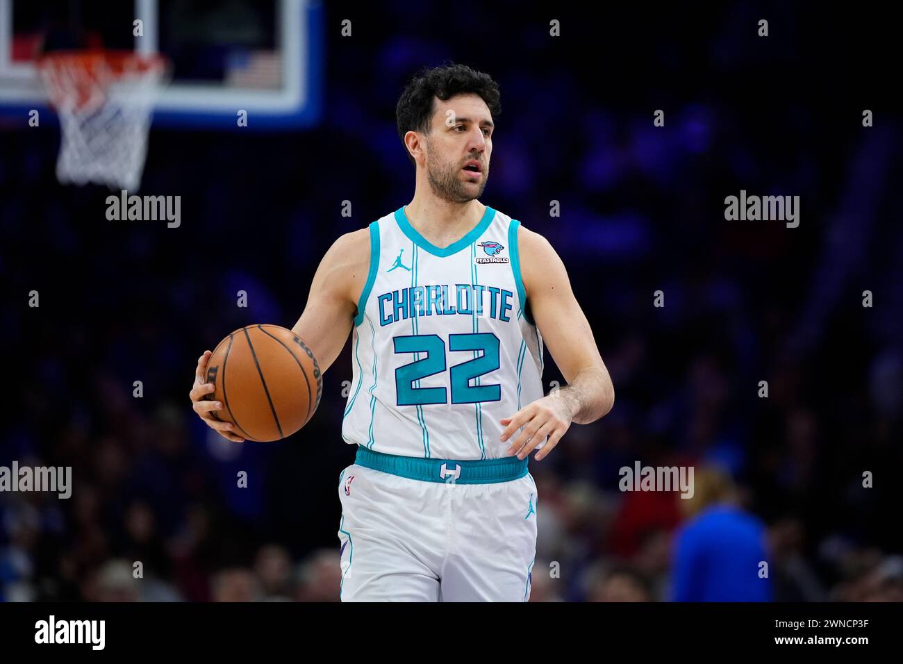 Charlotte Hornets' Vasa Micic plays during an NBA basketball game ...