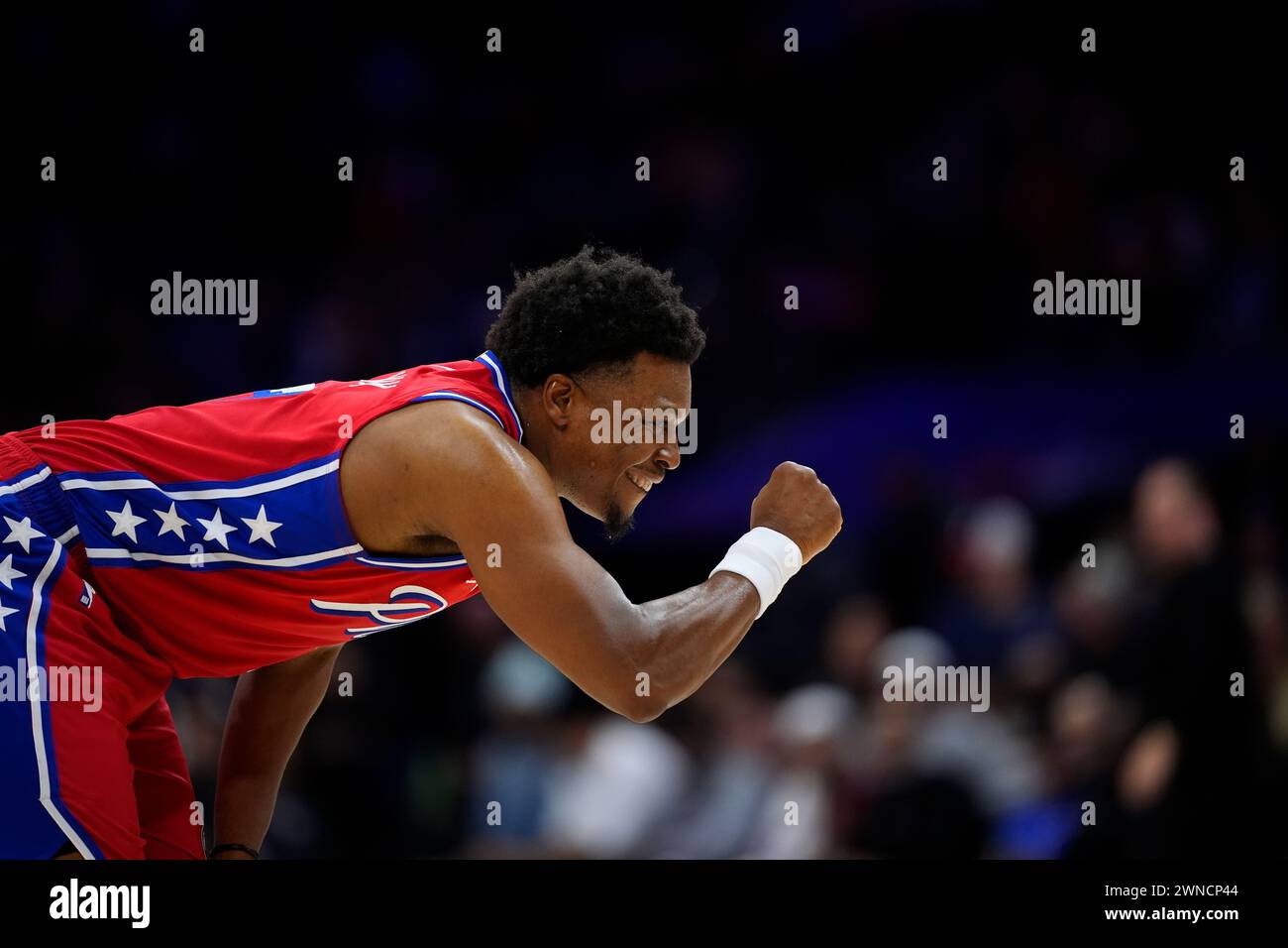 Philadelphia 76ers' Kyle Lowry reacts during an NBA basketball game ...