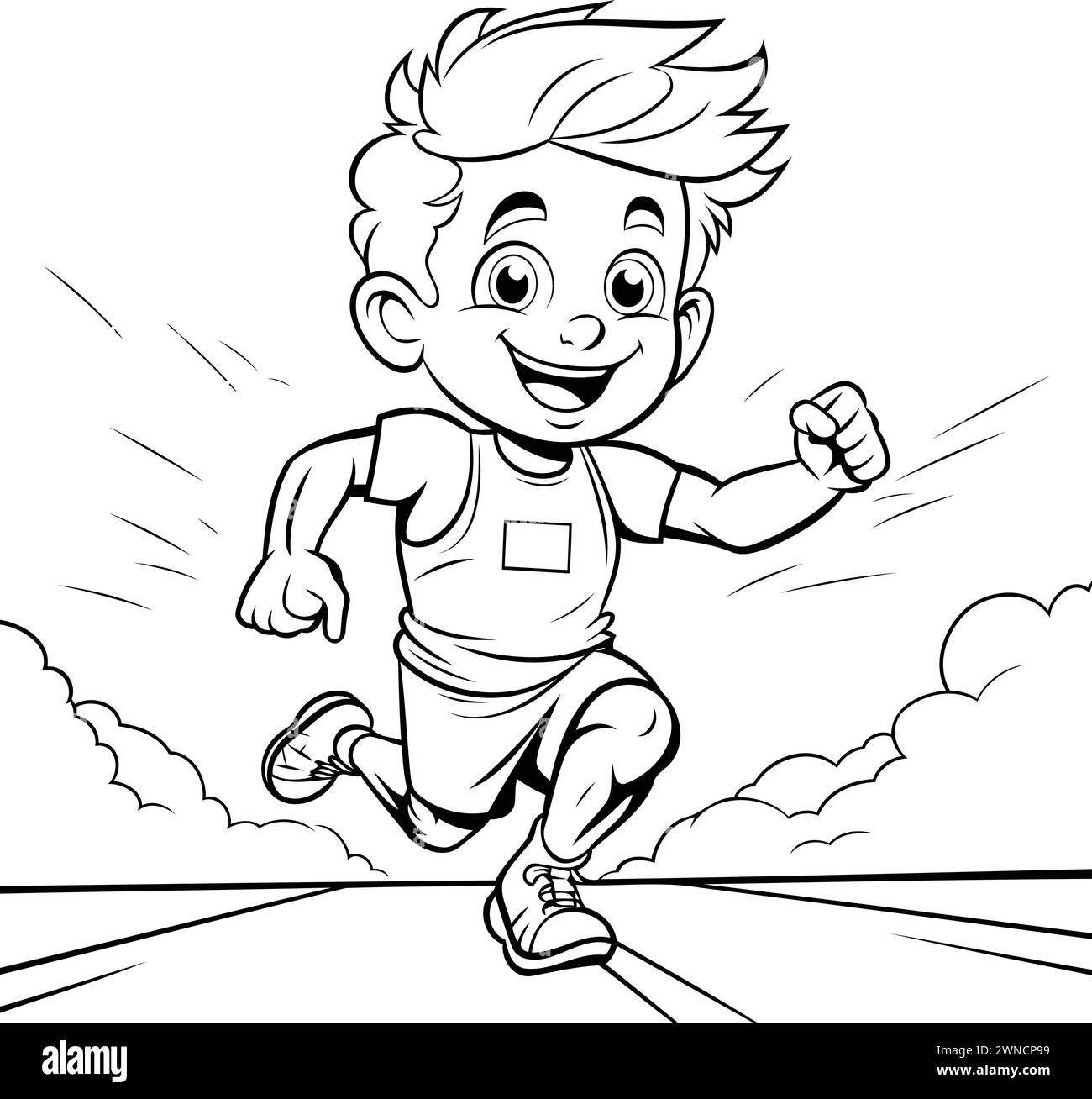 Runner on a track Stock Vector Images - Alamy