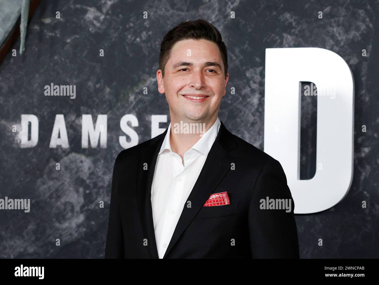 New York, United States. 01st Mar, 2024. Dan Mazeau arrives on the red ...