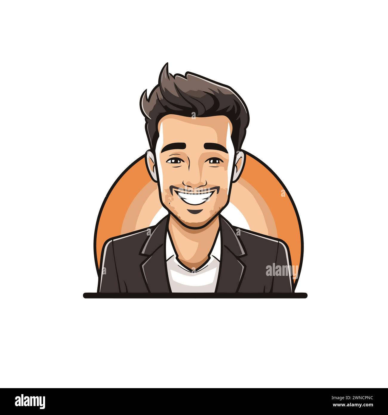 Male handsome man in suit Stock Vector Images - Alamy