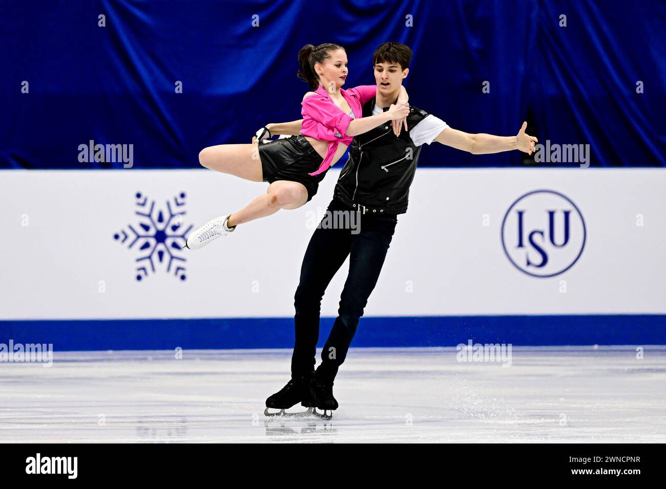 Anita STRAUB & Andreas STRAUB (AUT), during Junior Ice Dance Rhythm ...