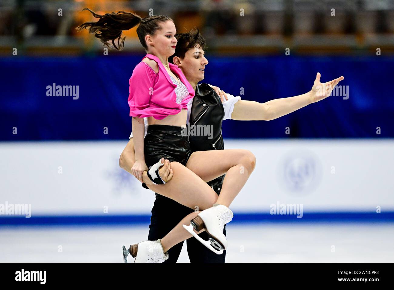 Anita STRAUB & Andreas STRAUB (AUT), during Junior Ice Dance Rhythm ...