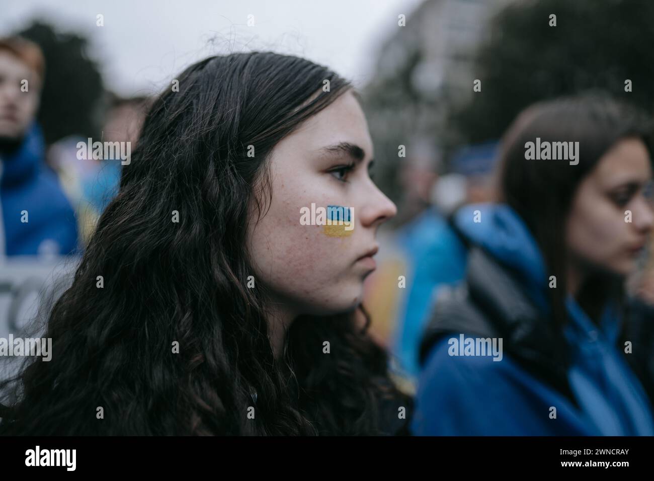 Washington Dc, United States. 24th Feb, 2024. A young girl with face ...