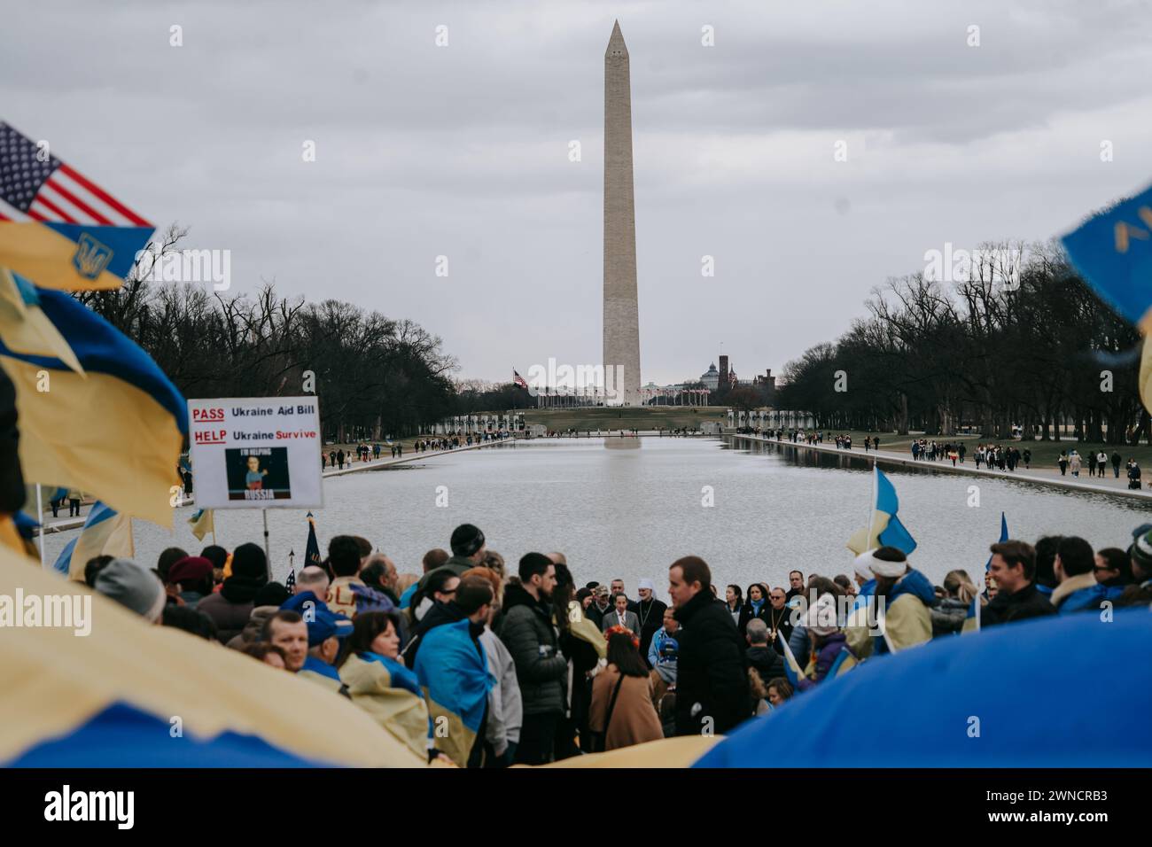 Washington Dc, United States. 24th Feb, 2024. Ukrainian protest march ...