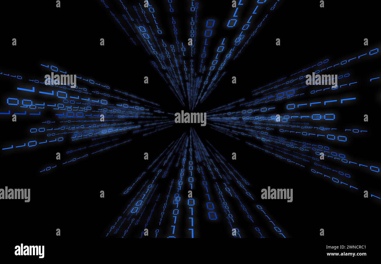 Blue binary code - matrix style background Stock Photo - Alamy