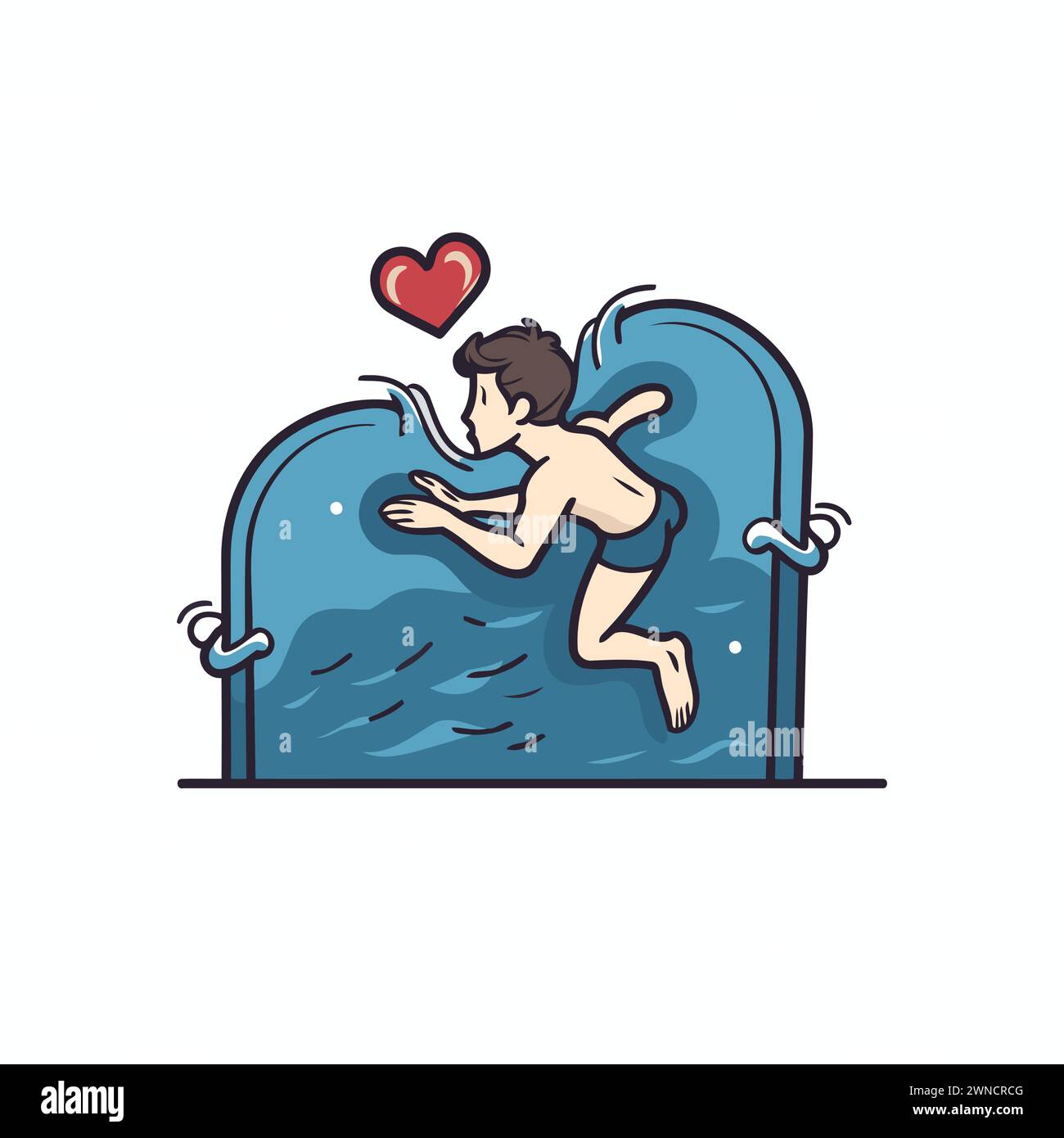 People swimming in a swimming pool Cut Out Stock Images & Pictures - Alamy