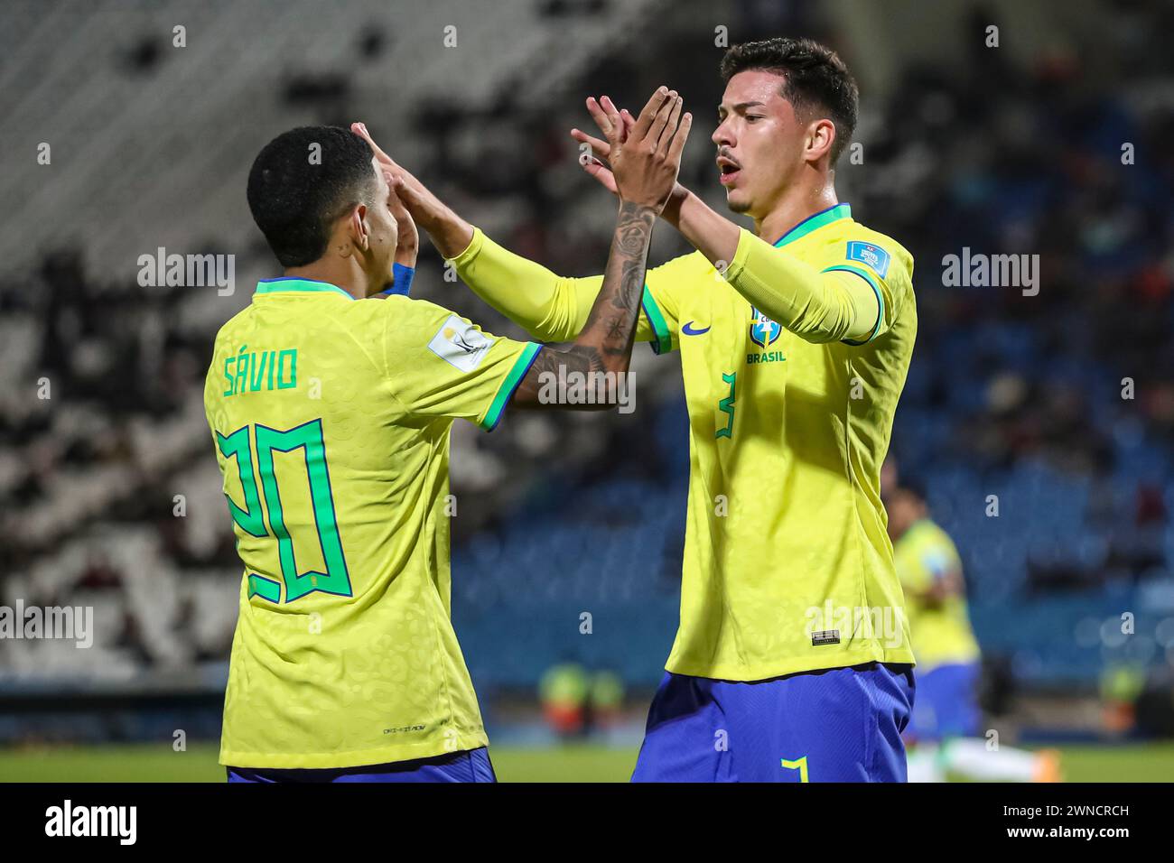 MENDOZA, ARGENTINA - MAY 24: Jean Pedroso of Brazil celebrates his goal ... MENDOZA, ARGENTINA - MAY 24: Jean Pedroso of Brazil celebrates his goal ...