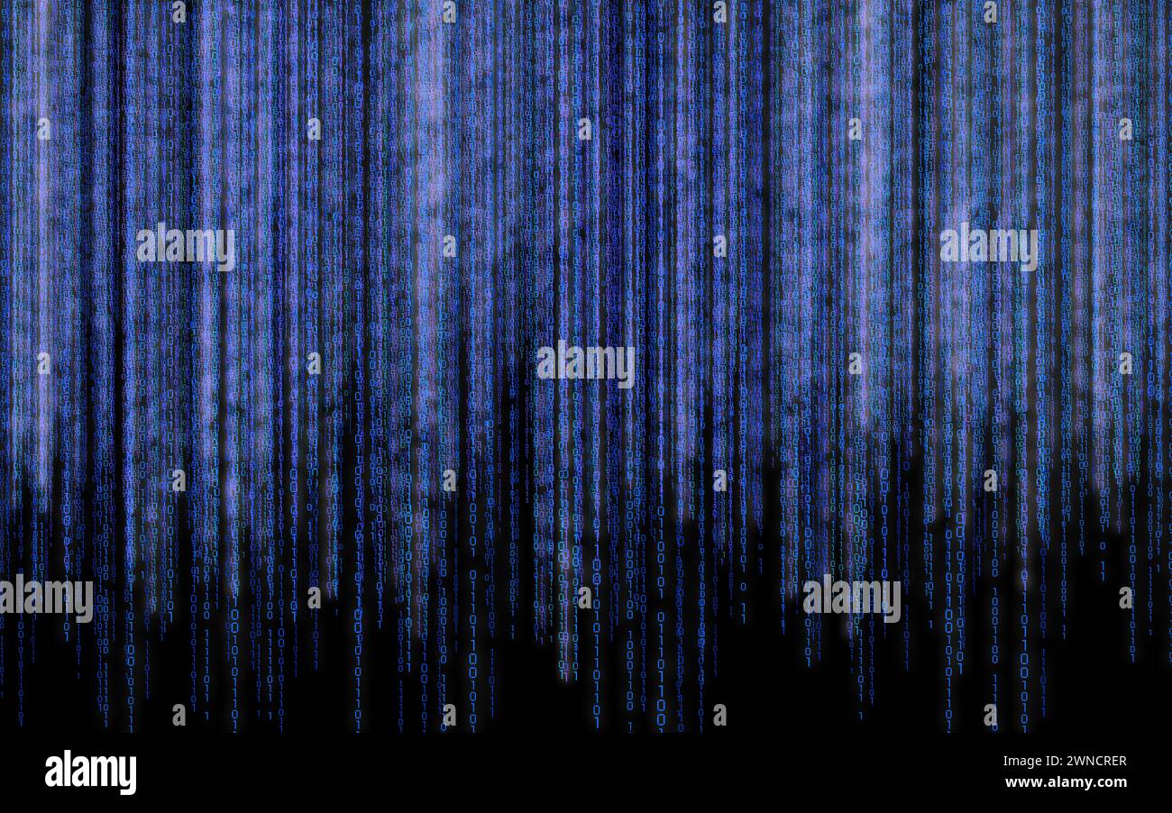 Blue matrix cyberspace backdrop background hi-res stock photography and ...