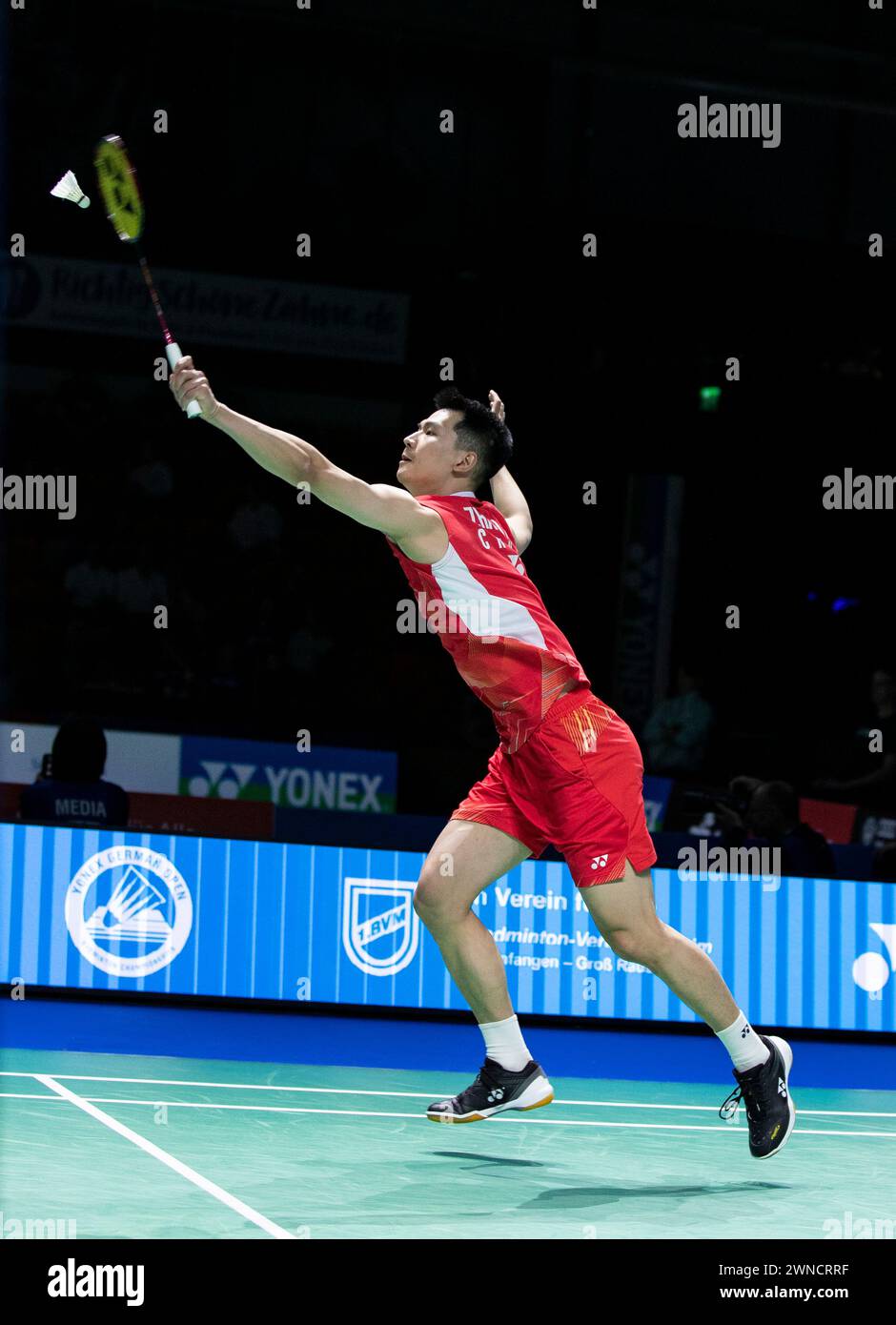 Muelheim, Germany. 1st Mar, 2024. Zhao Junpeng of China returns the ...