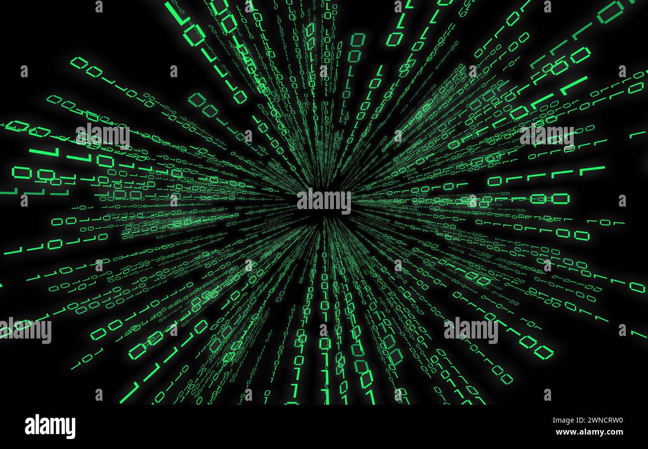 Green binary code - matrix style background Stock Photo - Alamy