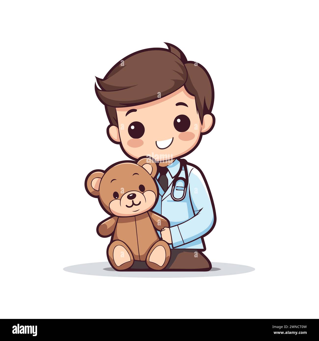 Cute cartoon doctor hi-res stock photography and images - Alamy