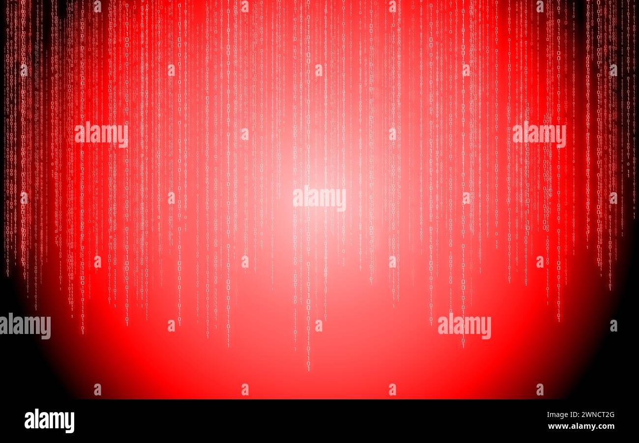 Red binary code - matrix style background Stock Photo - Alamy