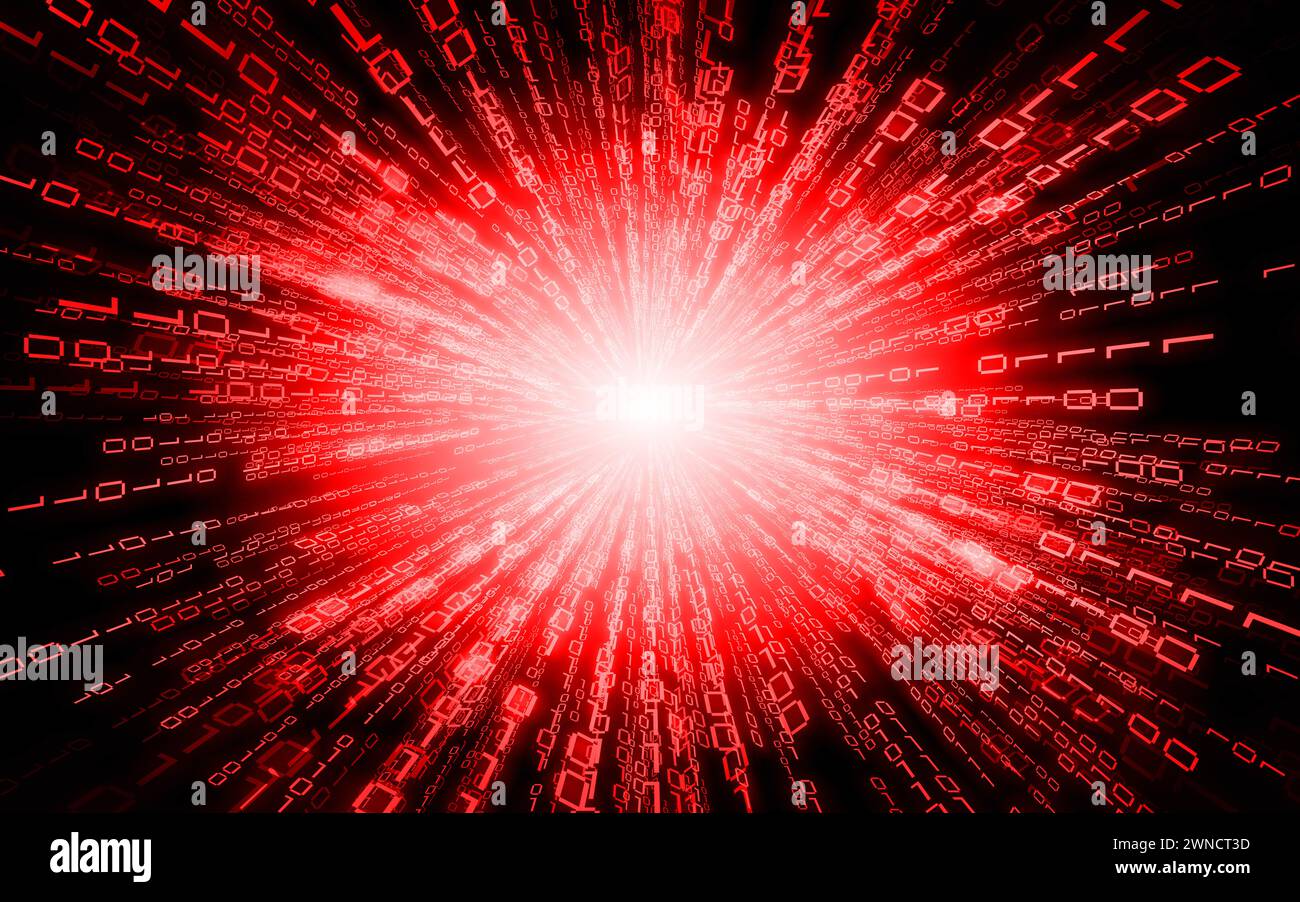 Red binary code - matrix style background Stock Photo - Alamy