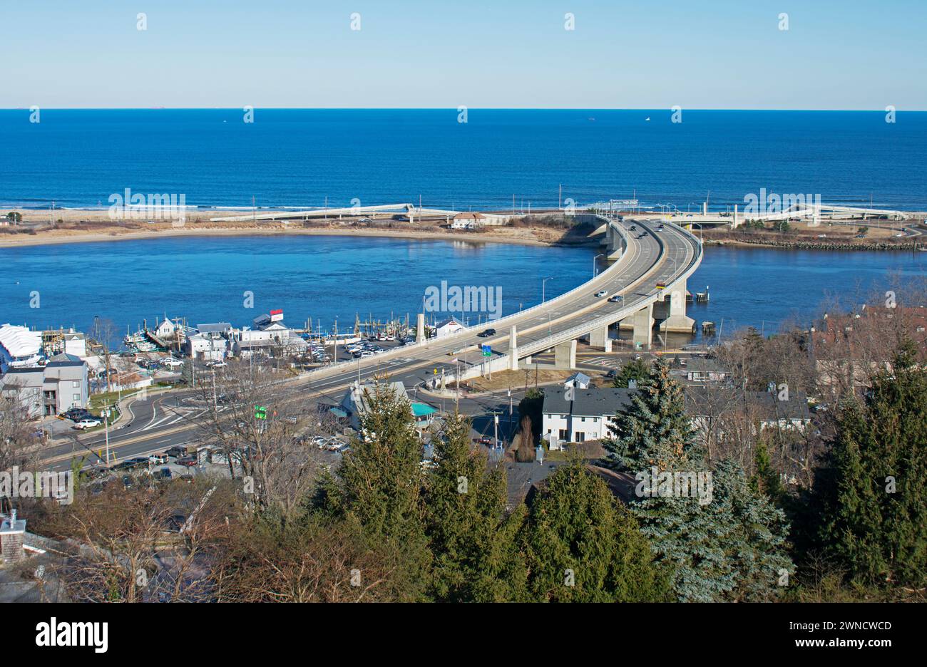 Bridge on Route 36, New Jersey, connecting the Atlantic Highlands with ...