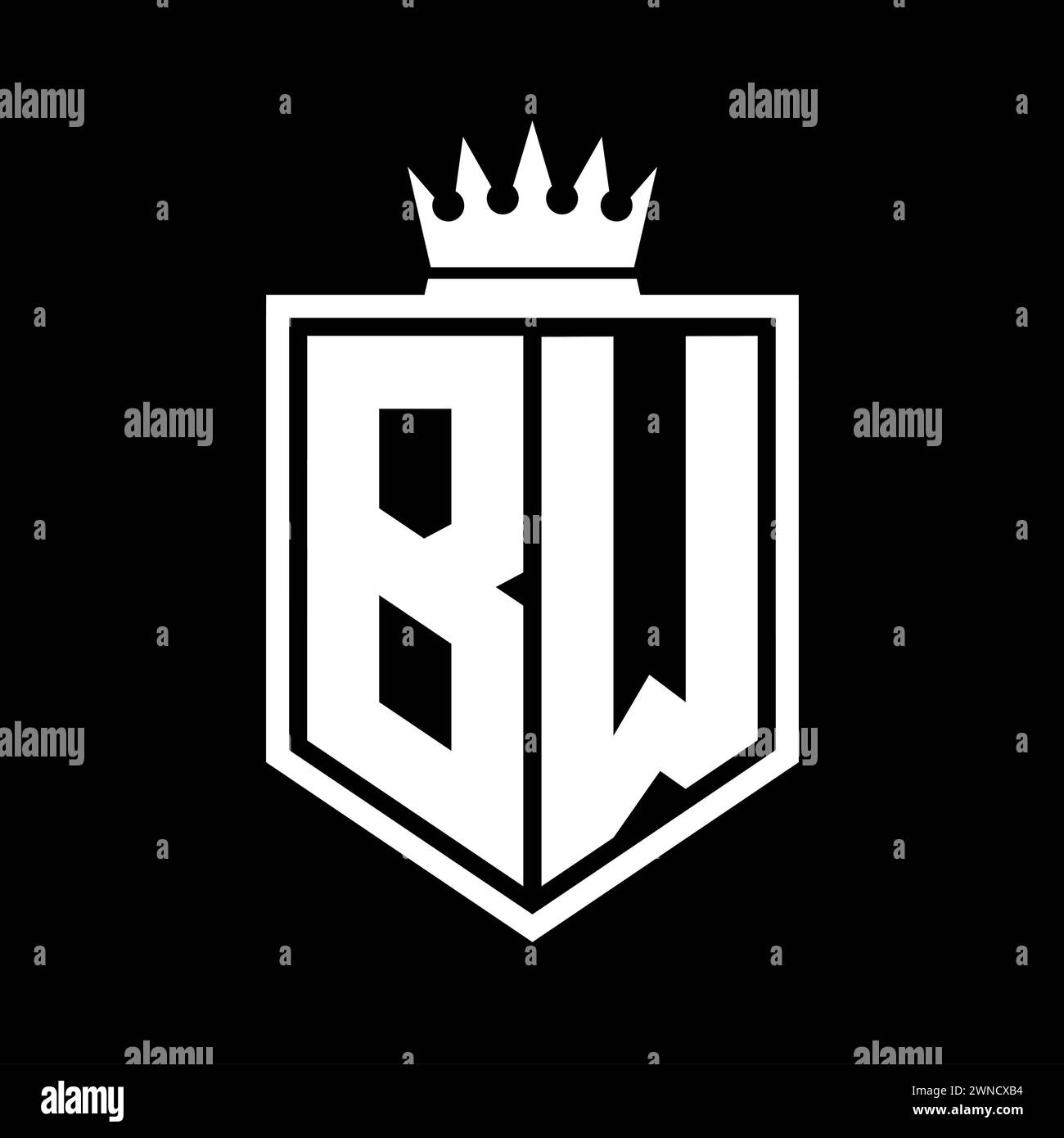 Letter bw logo Black and White Stock Photos & Images - Alamy