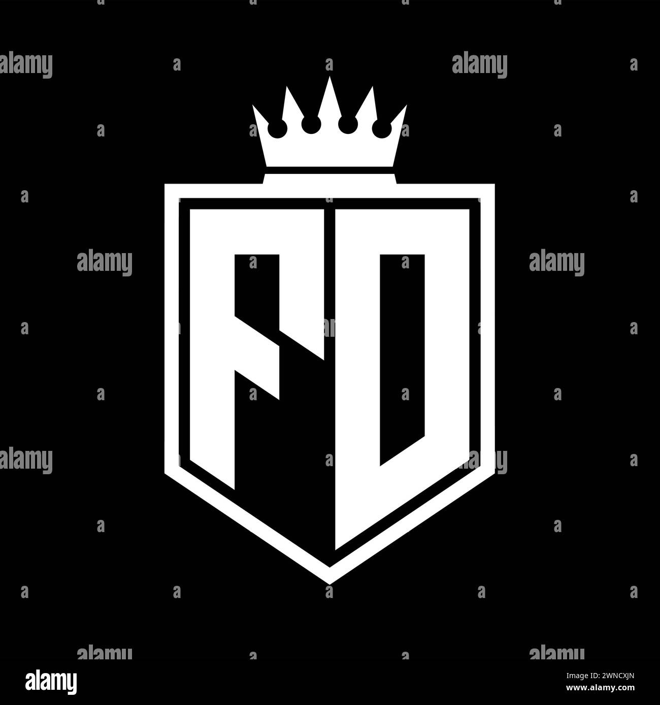 Initial fd logo Black and White Stock Photos & Images - Alamy