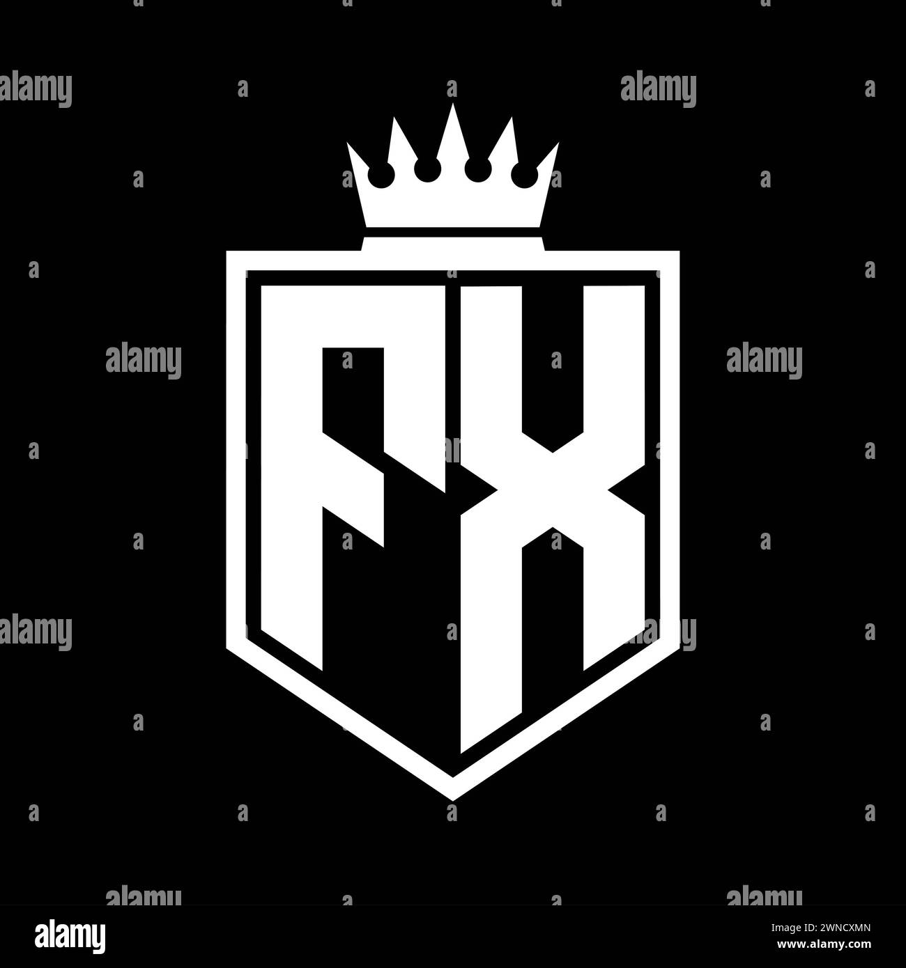 Letter fx logo Black and White Stock Photos & Images - Alamy