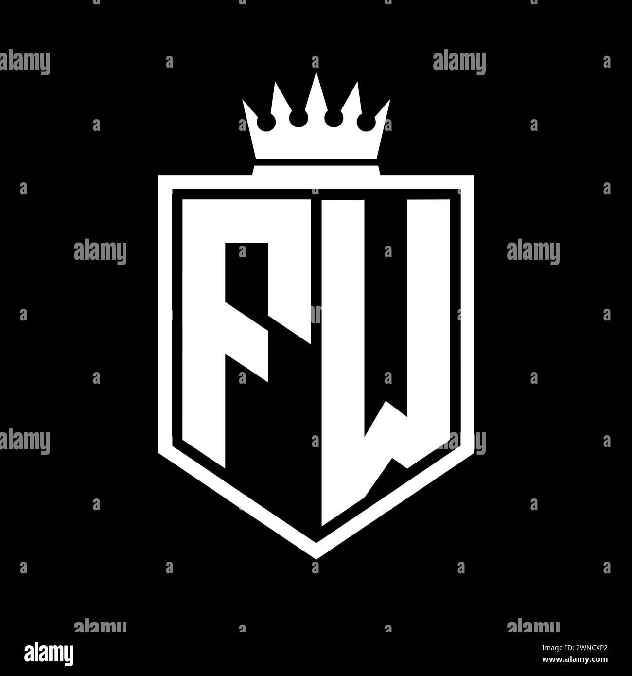 Letter fw logo Black and White Stock Photos & Images - Alamy