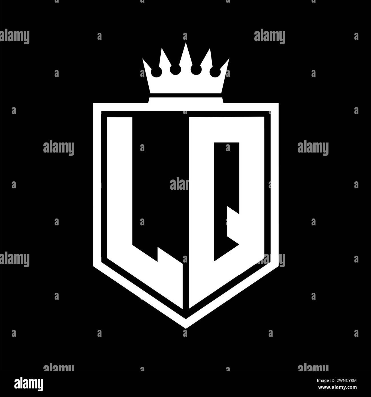 Initial lq logo Black and White Stock Photos & Images - Alamy