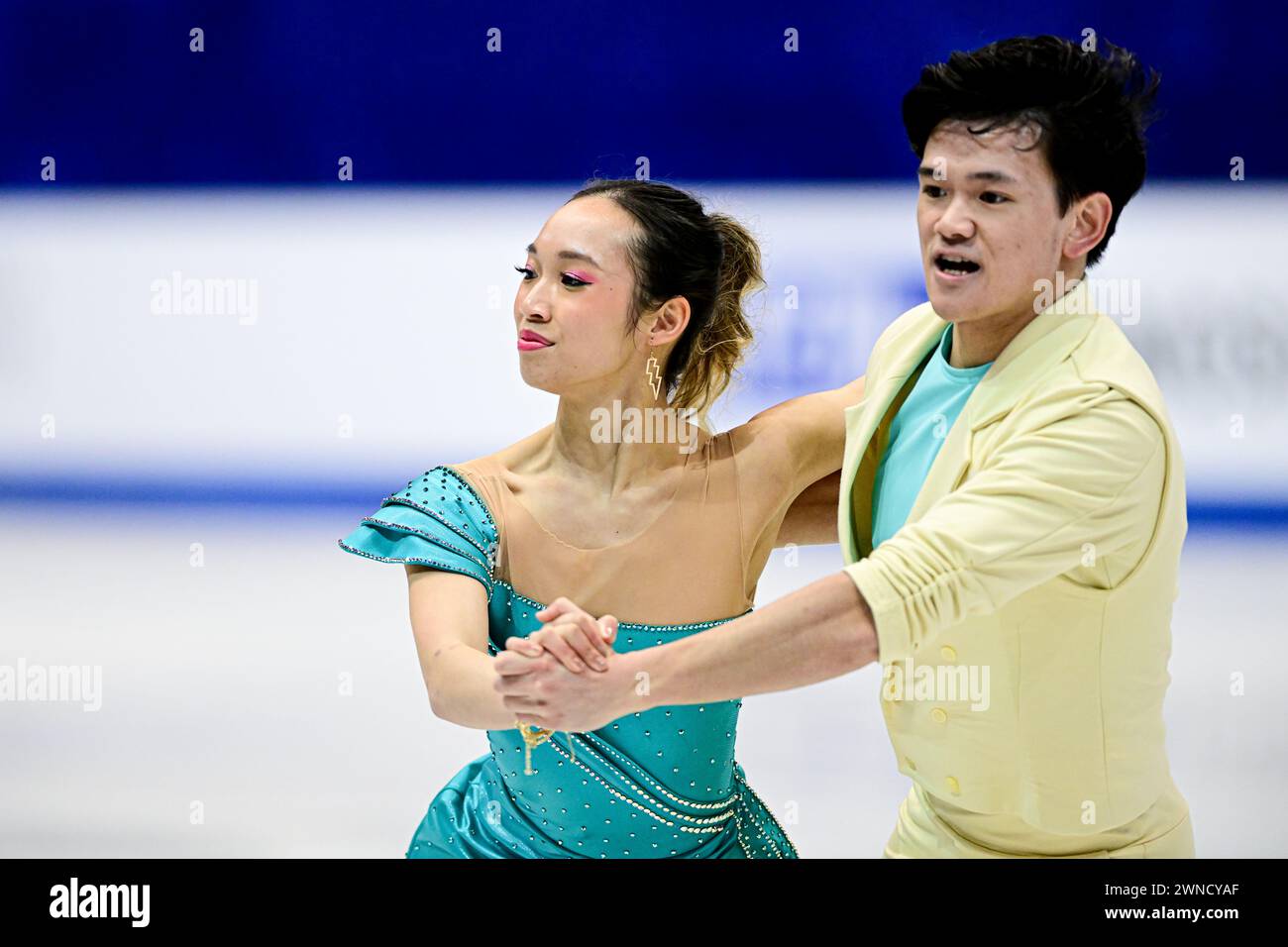 Chloe NGUYEN & Brendan GIANG (CAN), during Junior Ice Dance Rhythm ...