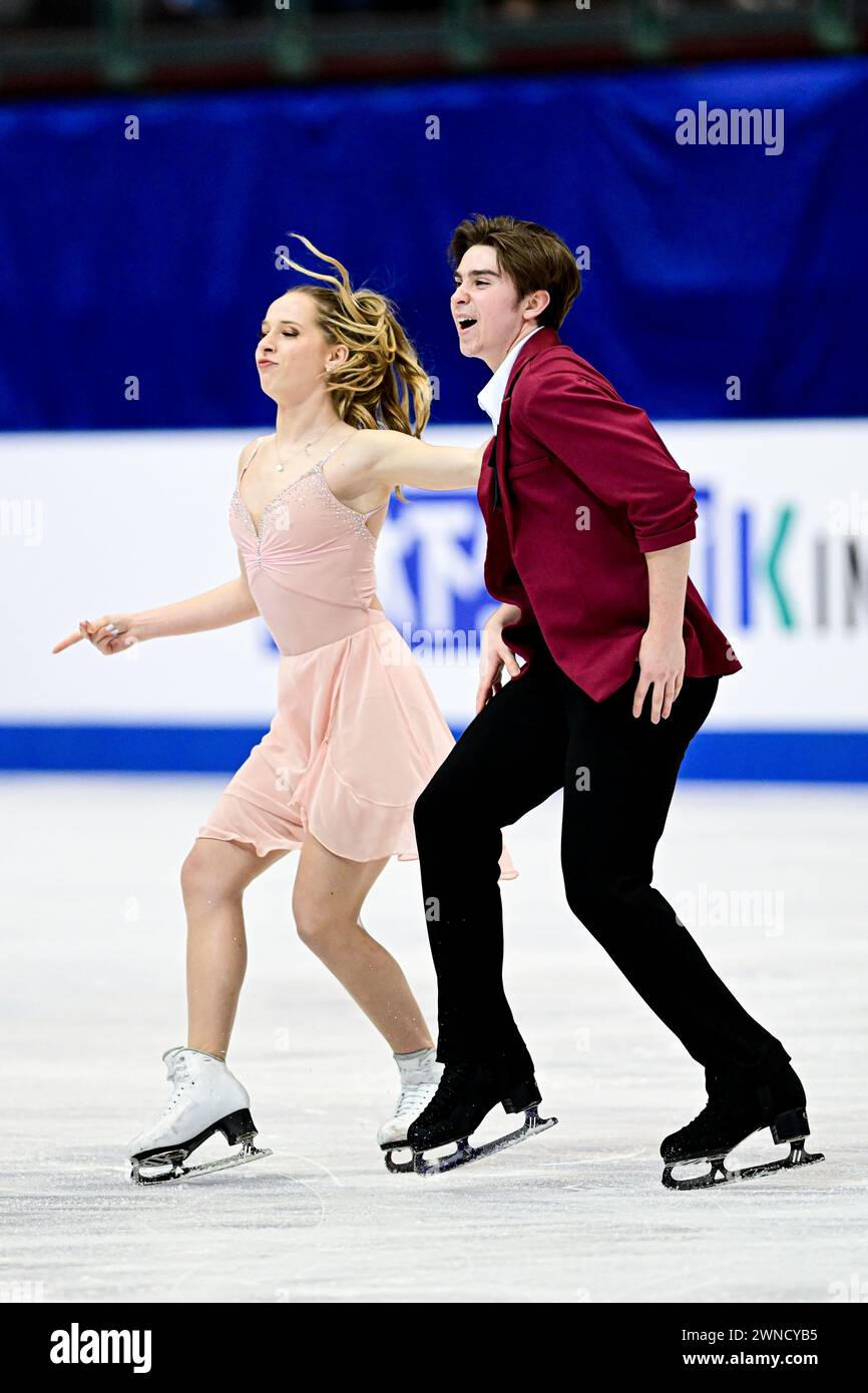 Layla VEILLON & Alexander BRANDYS (CAN), during Junior Ice Dance Rhythm ...