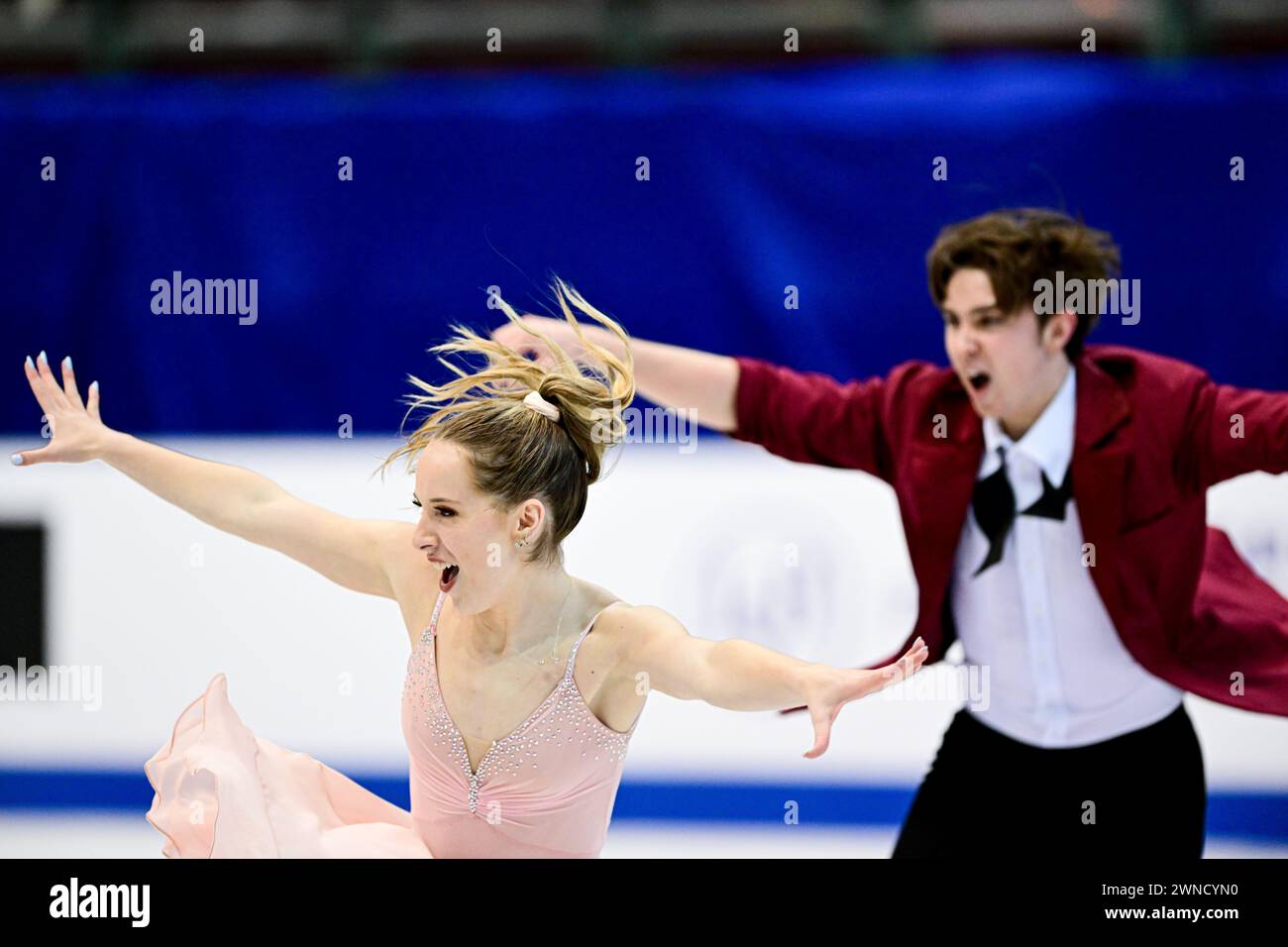 Layla VEILLON & Alexander BRANDYS (CAN), during Junior Ice Dance Rhythm ...