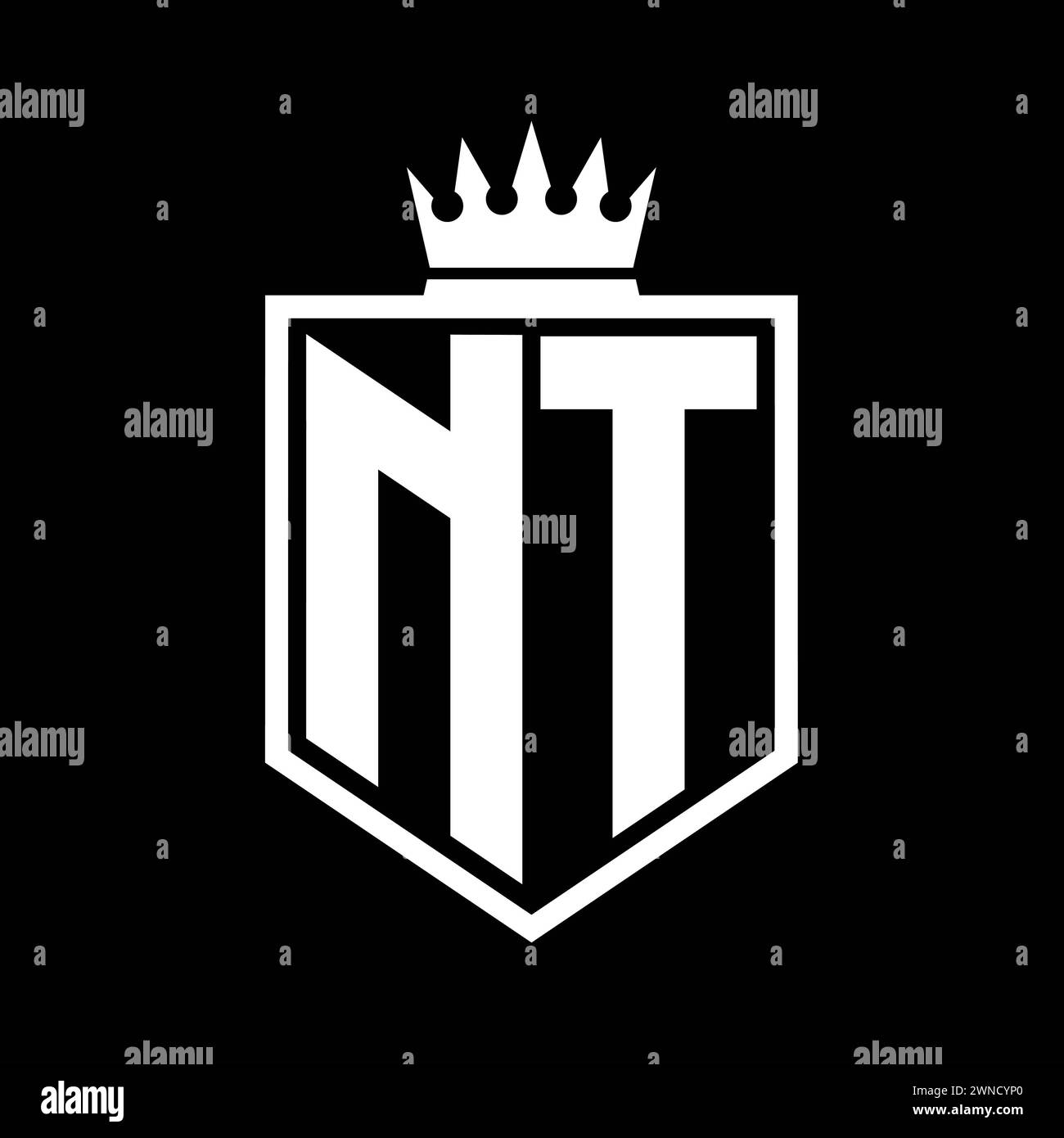 Nt modern logo Black and White Stock Photos & Images - Alamy