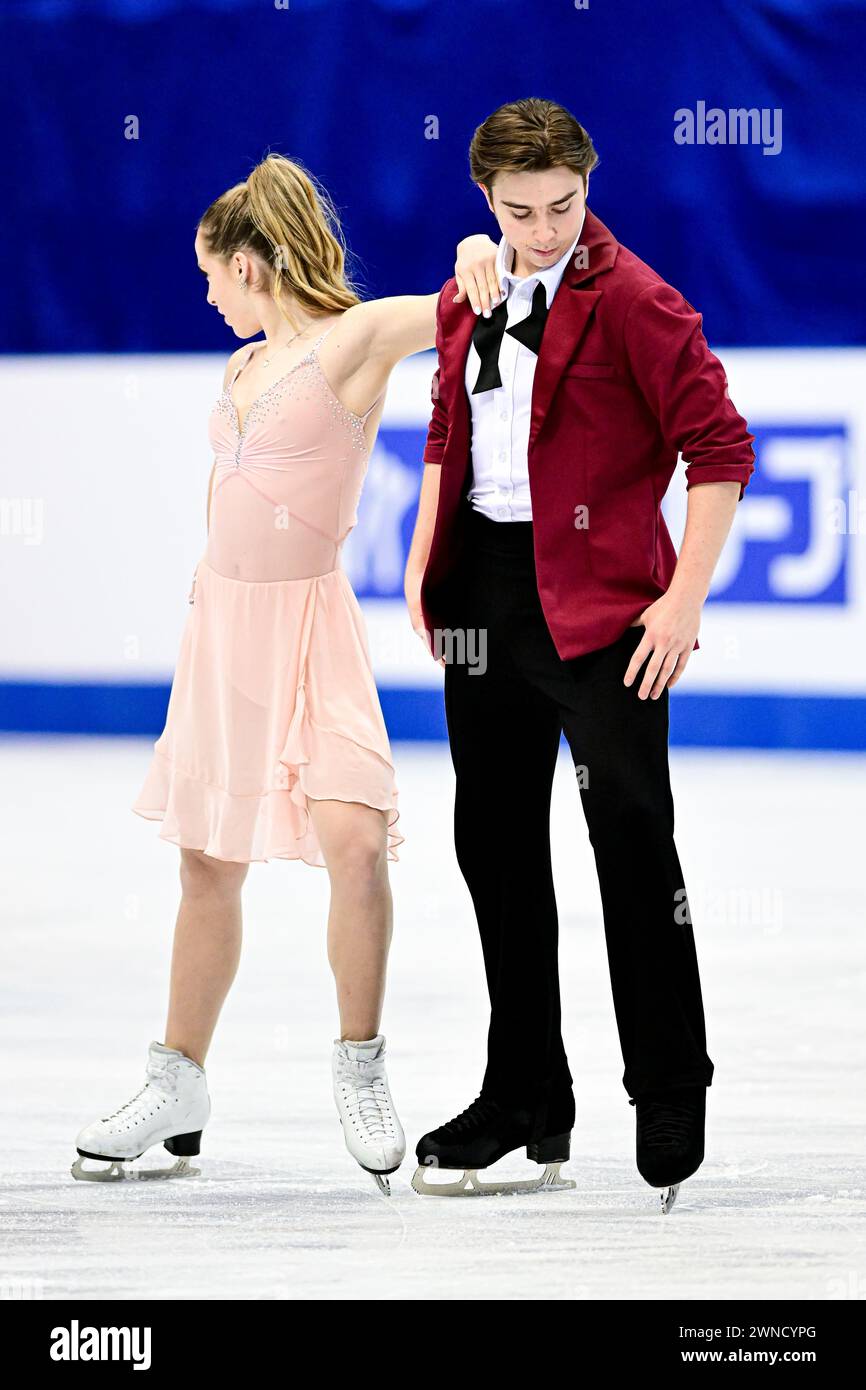 Layla VEILLON & Alexander BRANDYS (CAN), during Junior Ice Dance Rhythm ...