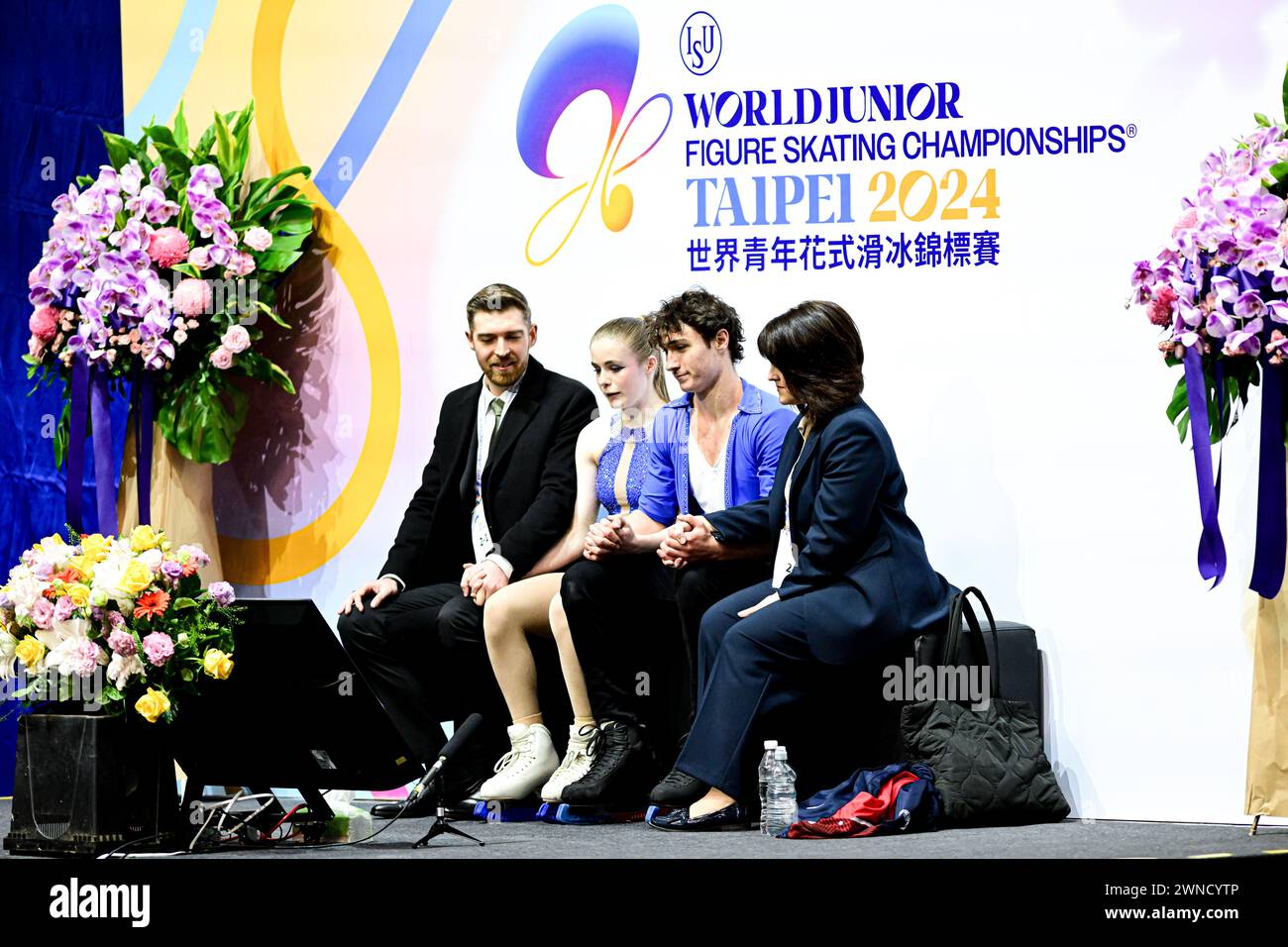 Molly HAIRSINE & Alessio SURENKOV-GULTCHEV (GBR), at Kiss & Cry during ...