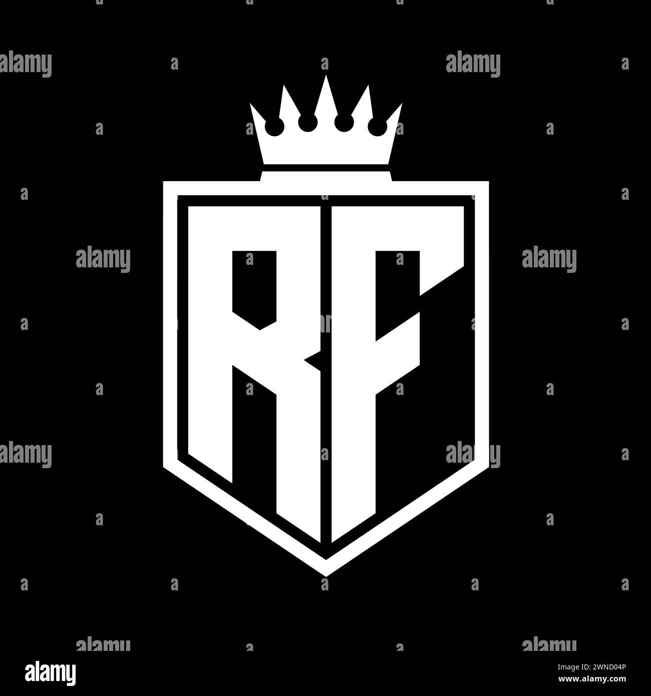 Letter rf logo Black and White Stock Photos & Images - Alamy