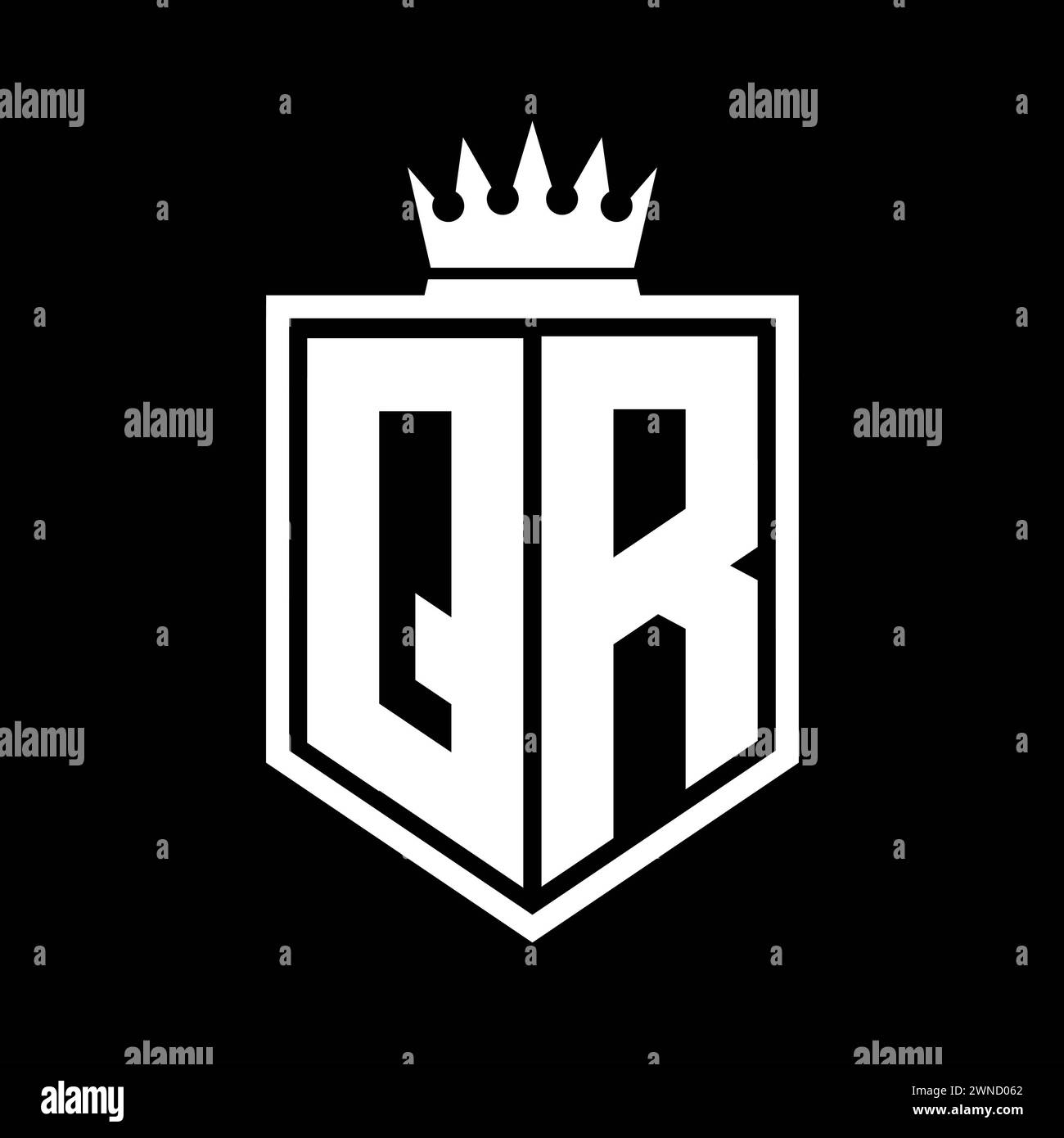 Qr logo design Black and White Stock Photos & Images - Alamy