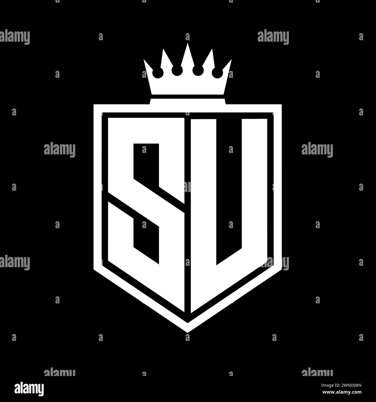 Su letter logo design Black and White Stock Photos & Images - Alamy