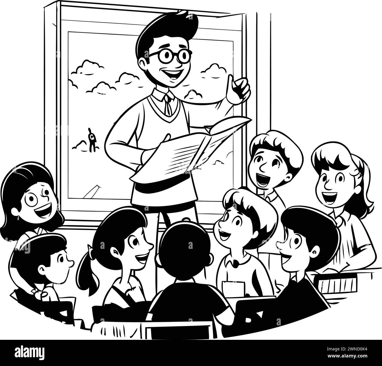 Students studying classroom Cut Out Stock Images & Pictures - Alamy