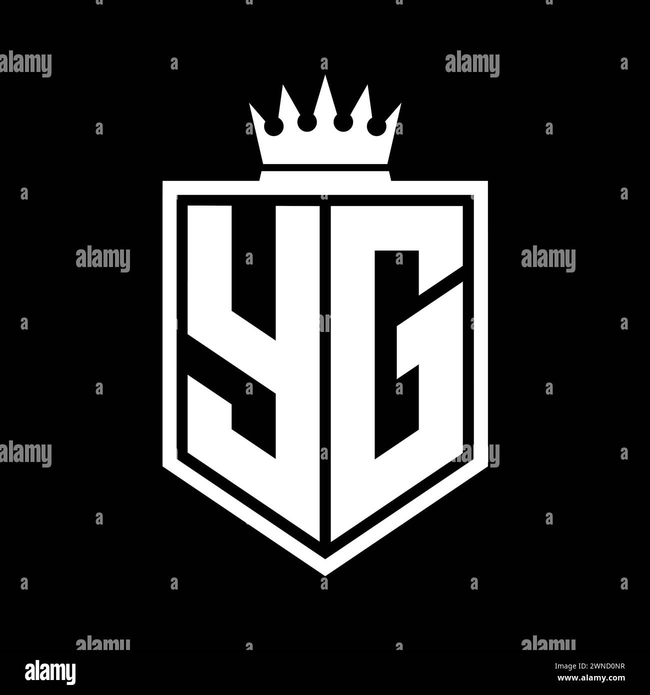 Initial yg logo Black and White Stock Photos & Images - Alamy