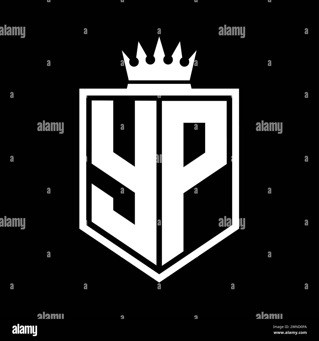 Initial yp logo Black and White Stock Photos & Images - Alamy