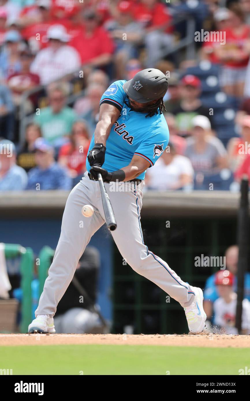 Clearwater, Florida, USA. 1st Mar, 2024. Miami Marlins first baseman ...