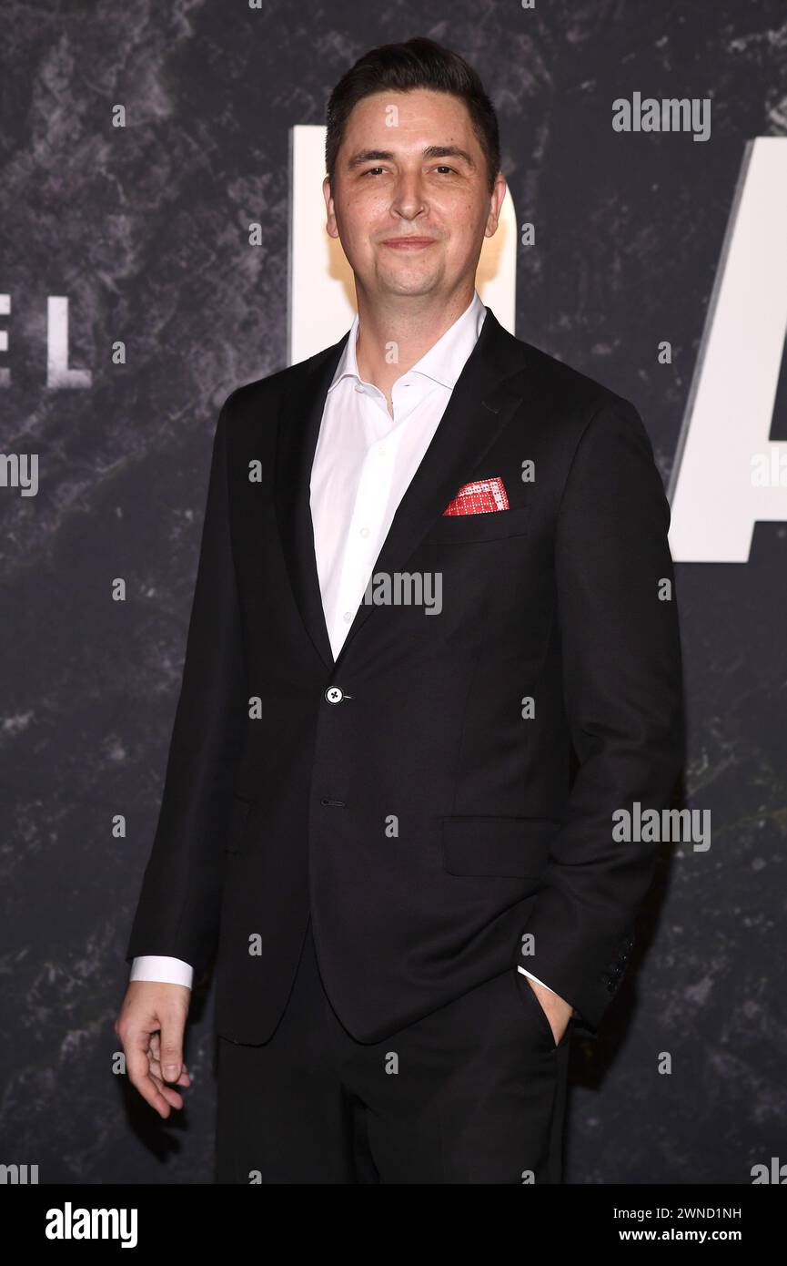 New York, USA. 01st Mar, 2024. Screenwriter Dan Mazeau attends the ...