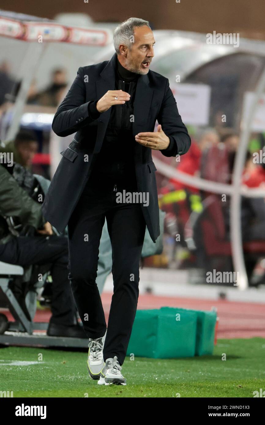 Monaco, Monaco. 01st Mar, 2024. Coach of AS Monaco Adolf Adi Hutter ...