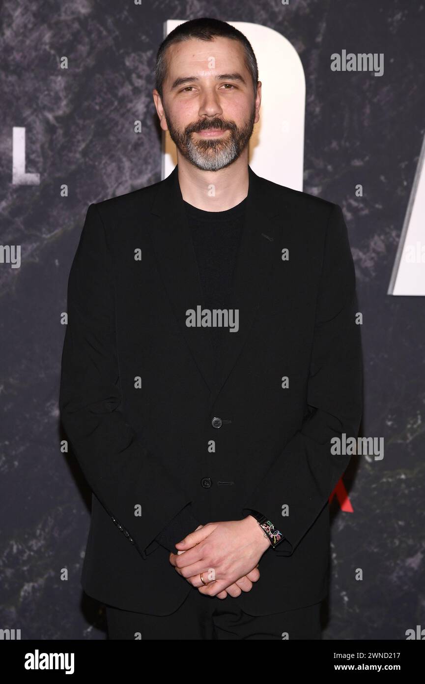 New York, USA. 01st Mar, 2024. Composer David Fleming attends the ...