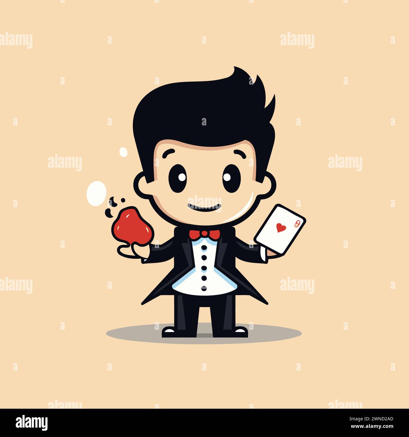 Cartoon illustration man playing cards hi-res stock photography and ...