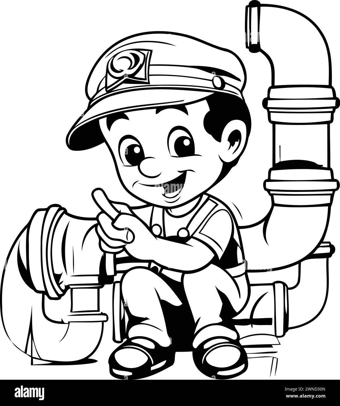 Pipe uniform Black and White Stock Photos & Images - Alamy