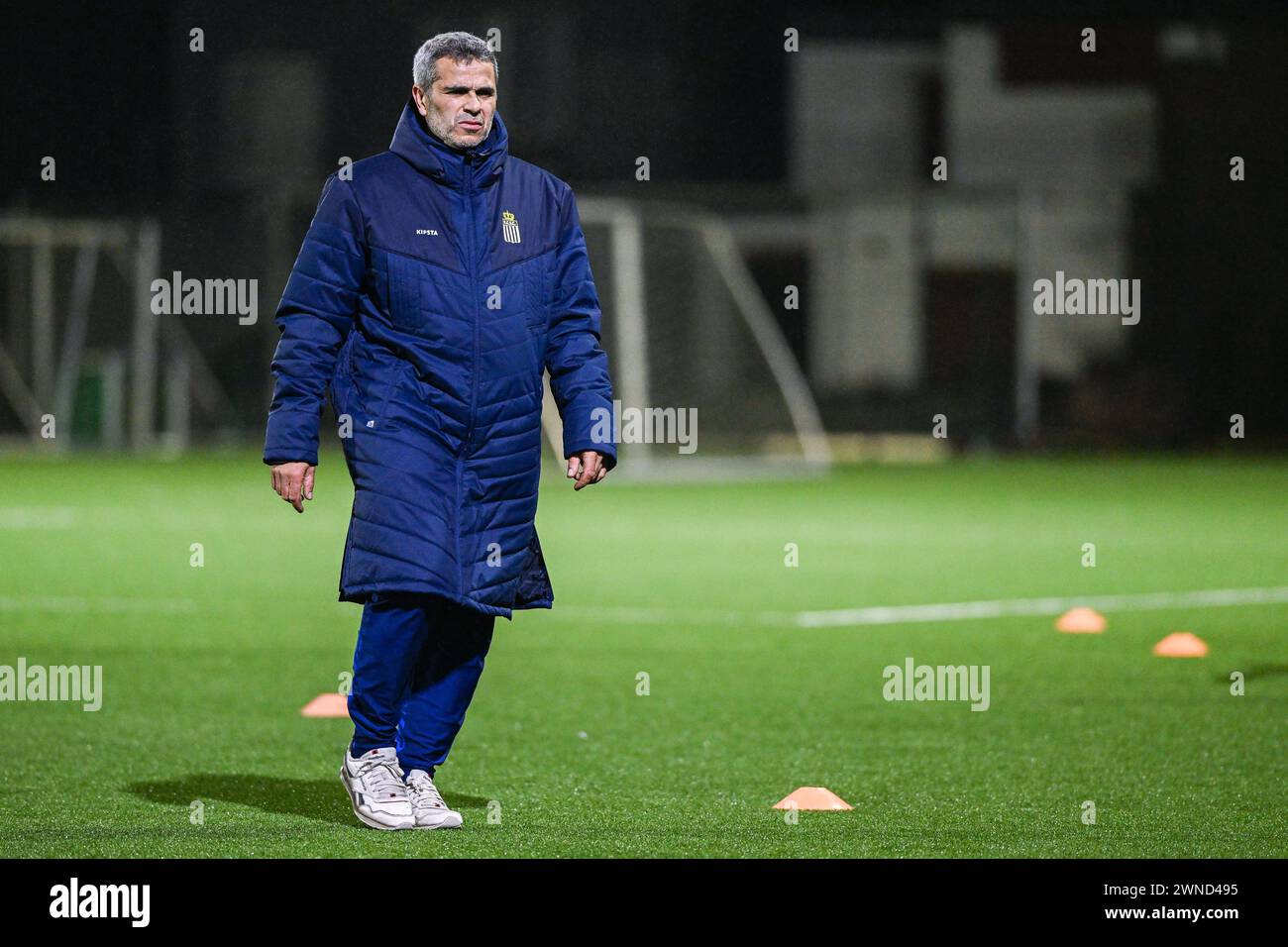 Marcinelle, Belgium. 01st Mar, 2024. headcoach Lionel Vitrant of ...