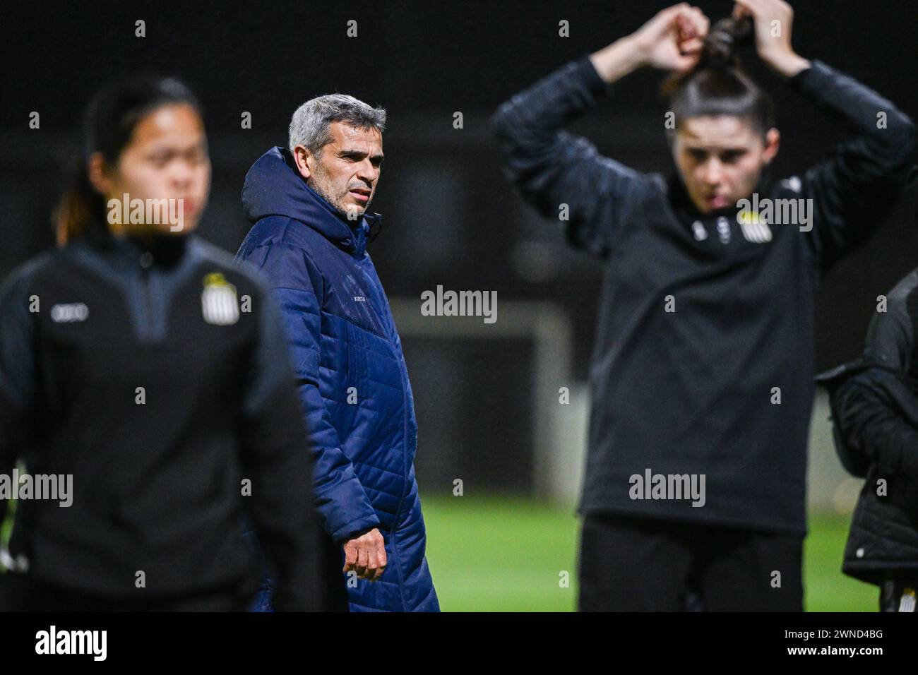 Marcinelle, Belgium. 01st Mar, 2024. headcoach Lionel Vitrant of ...