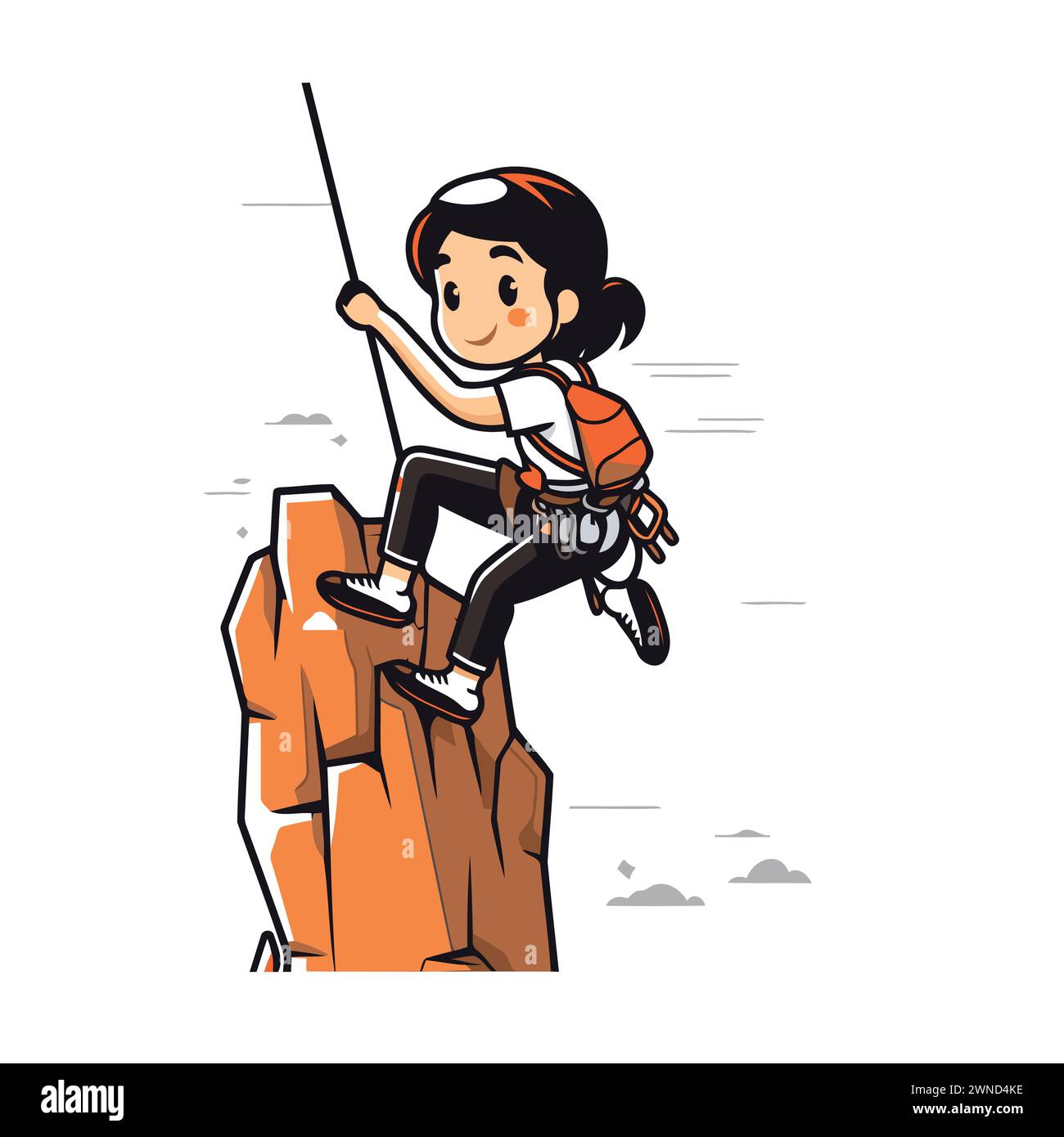 Woman climber mountain Cut Out Stock Images & Pictures - Alamy