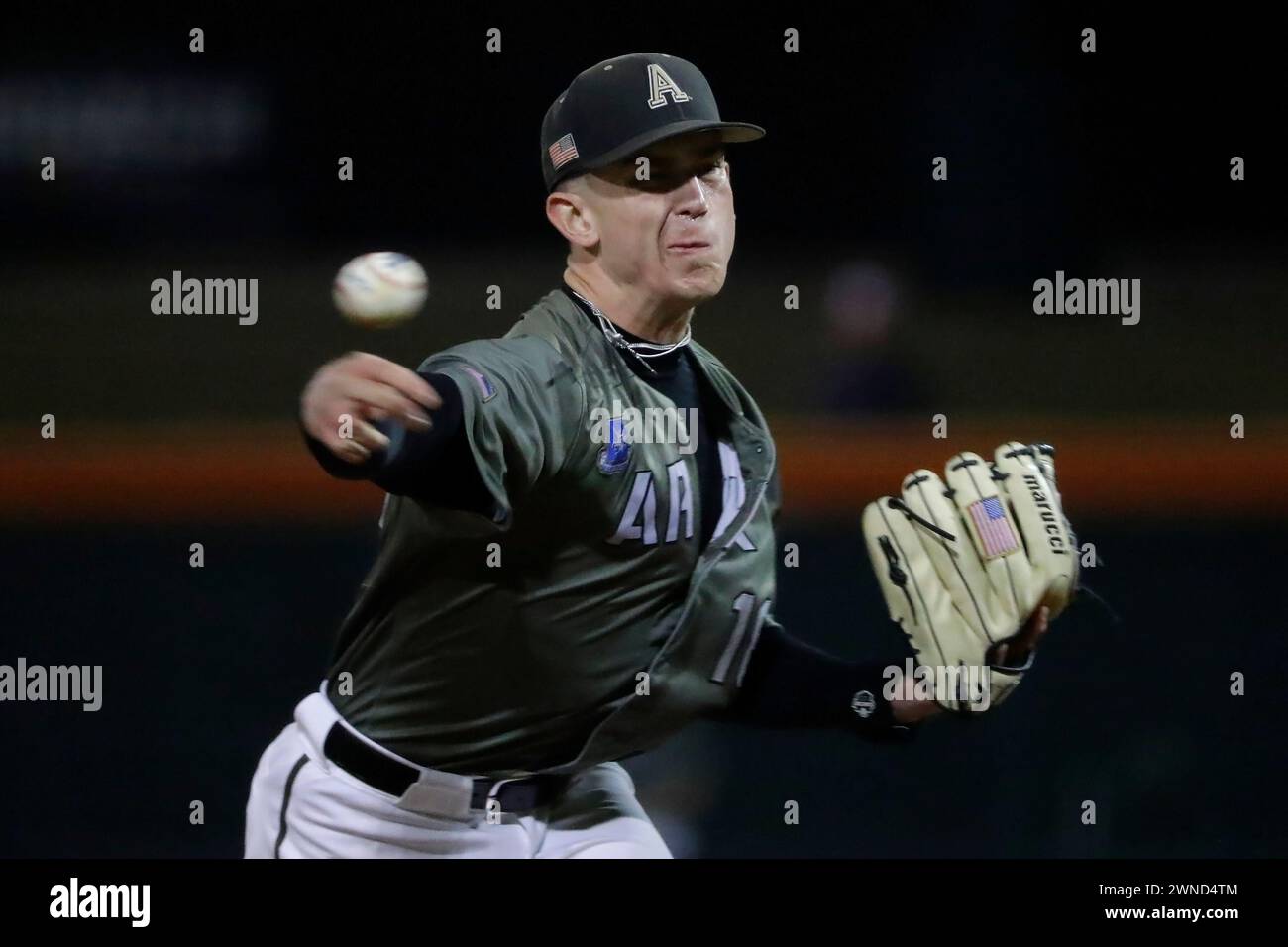 Army relief pitcher Joe Valchar throws against Louisiana Tech during an ...