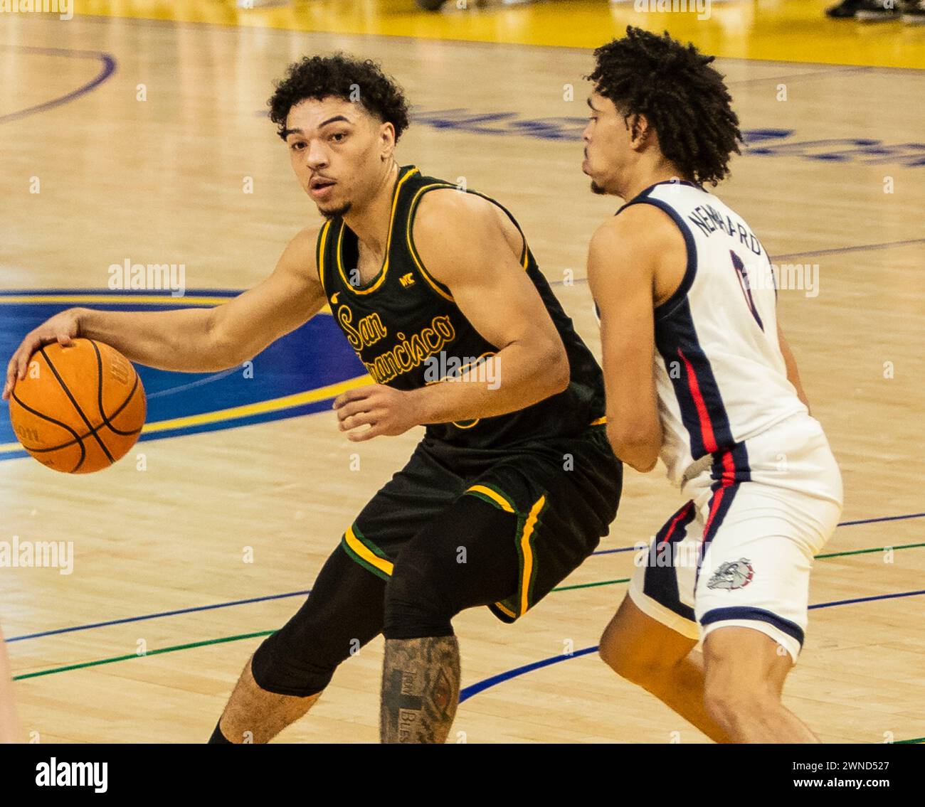 February 29 2024 San Francisco CA, U.S.A. San Francisco guard Marcus ...