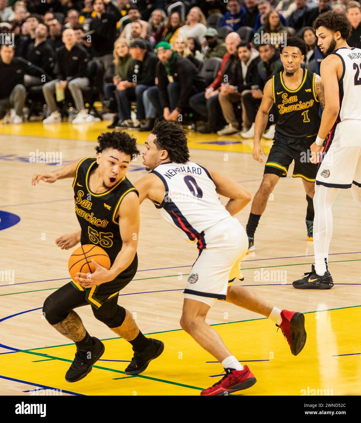 February 29 2024 San Francisco CA, U.S.A. San Francisco guard Marcus ...