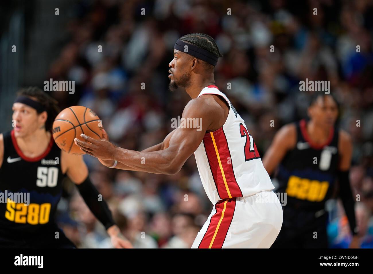 Miami Heat forward Jimmy Butler (22) in the second half of an NBA ...