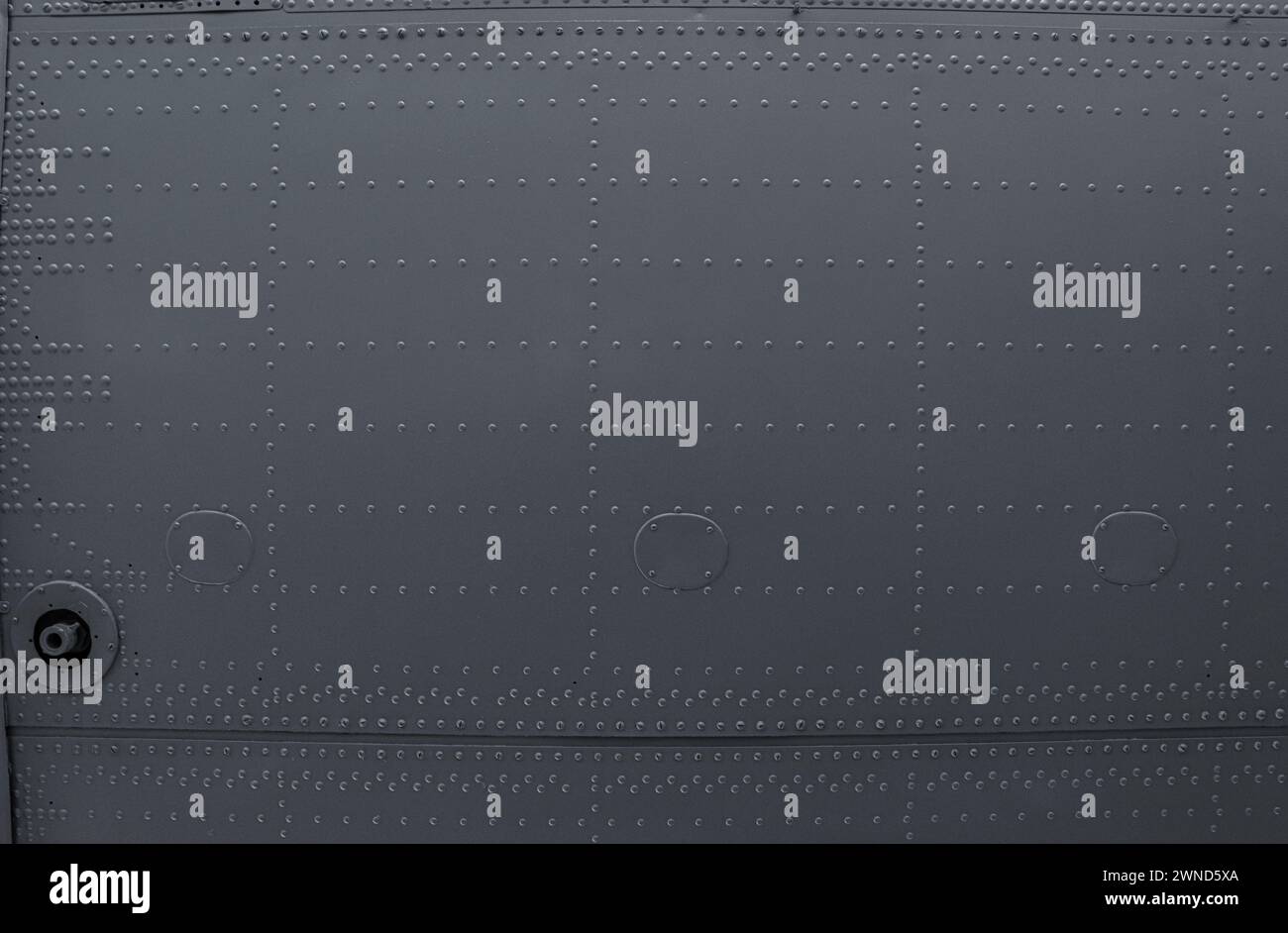 Aluminum surface of the aircraft fuselage. Iron panel of airplane ...